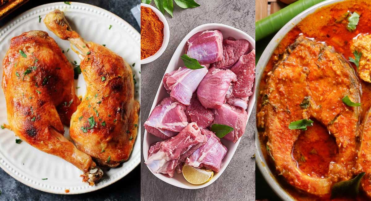 Chicken Mutton Fish : చికెన్‌, మ‌ట‌న్, చేప‌లు.. ఈ మూడింటిలో పోష‌కాలు ...